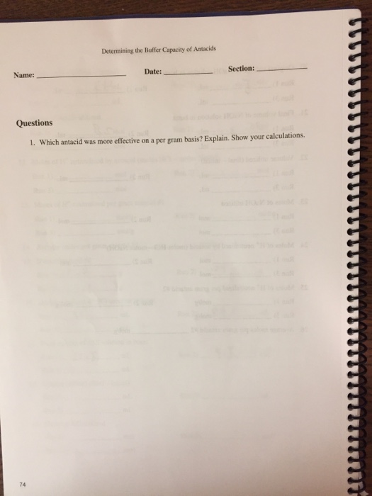 Solved ㅆ: O-1017 Determining the Buffer Capacity of Antacids | Chegg.com