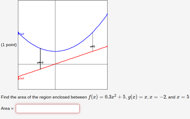 Solved Find the area of the region enclosed between | Chegg.com