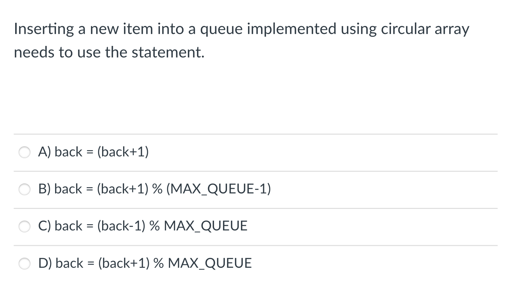 Solved Inserting a new item into a queue implemented using | Chegg.com