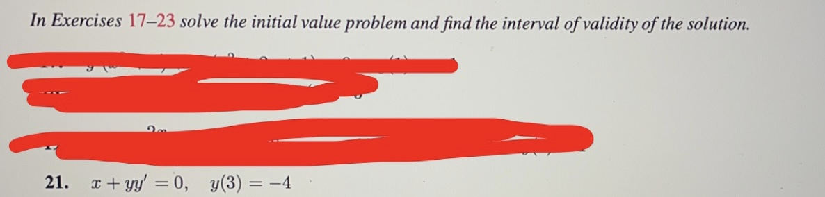Solved In Exercises 17-23 solve the initial value problem | Chegg.com