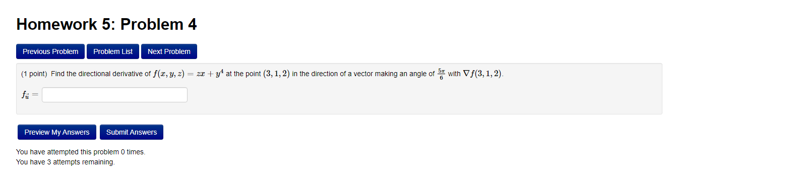 Solved Homework 5: Problem 4 Previous Problem Problem List | Chegg.com