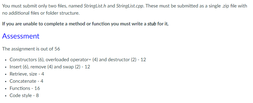 Solved Assignment 1 - StringList Start Assignment File Types | Chegg.com