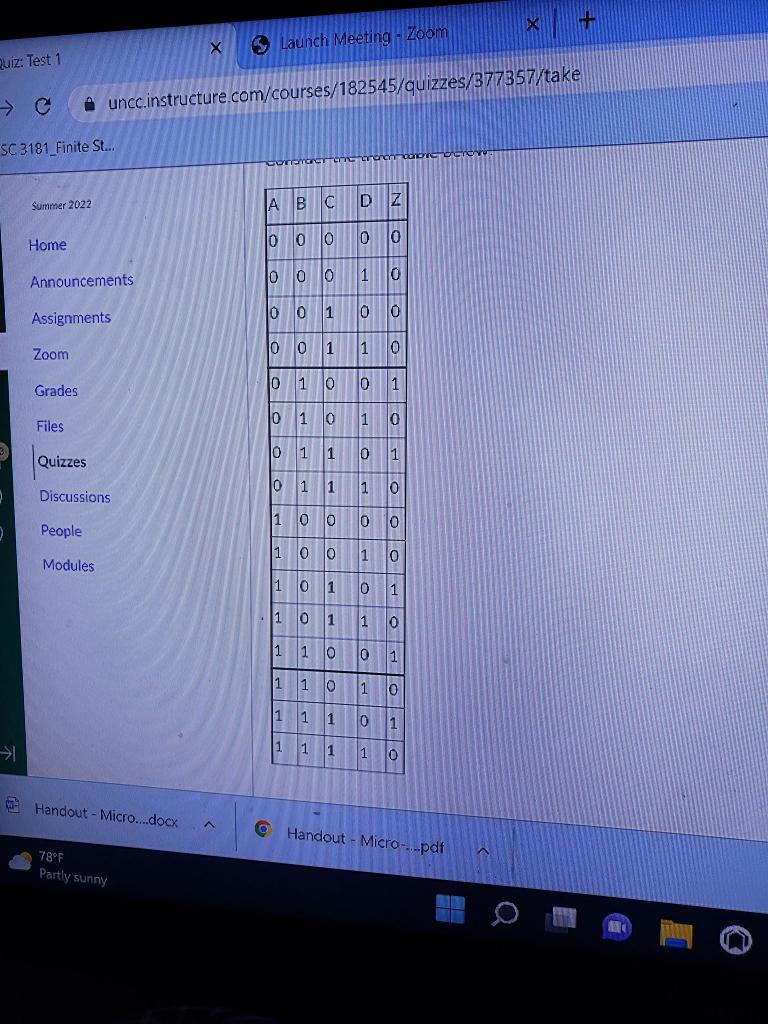 Solved Show the sum of the products (SOP) representation of | Chegg.com