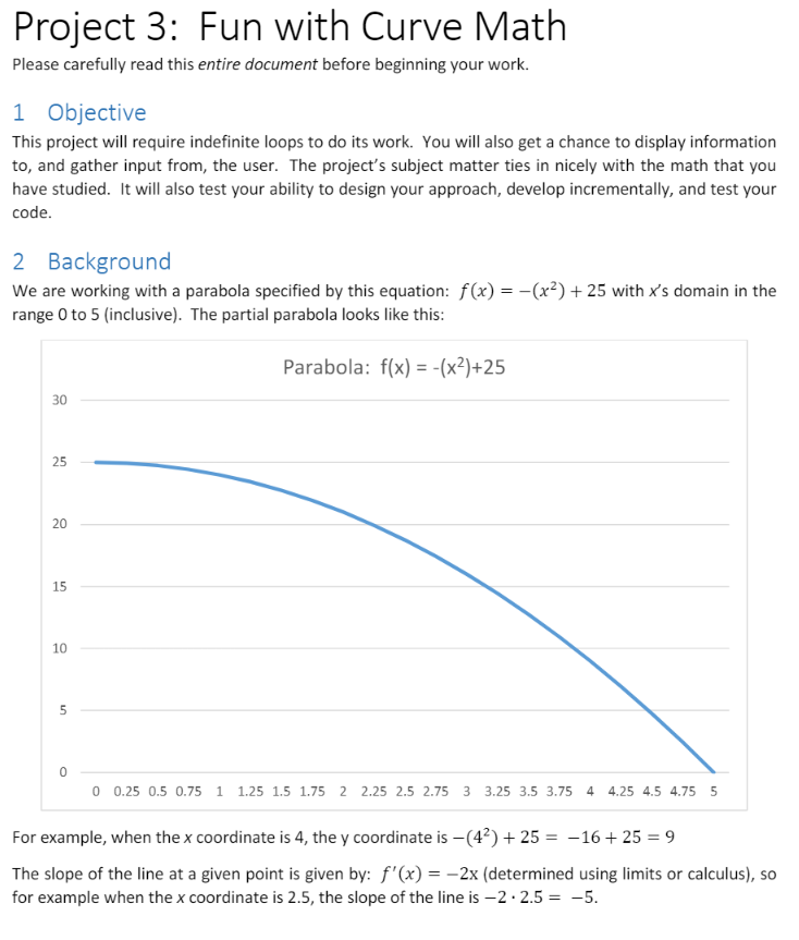 Project 3: Fun with Curve Math Please carefully read | Chegg.com
