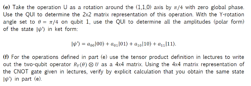 Solved Consider the following circuit over two qubits | Chegg.com