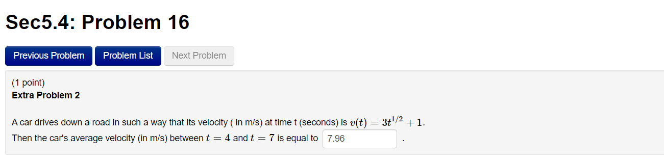 Solved Sec5.4: Problem 1 Previous Problem Problem List Next | Chegg.com