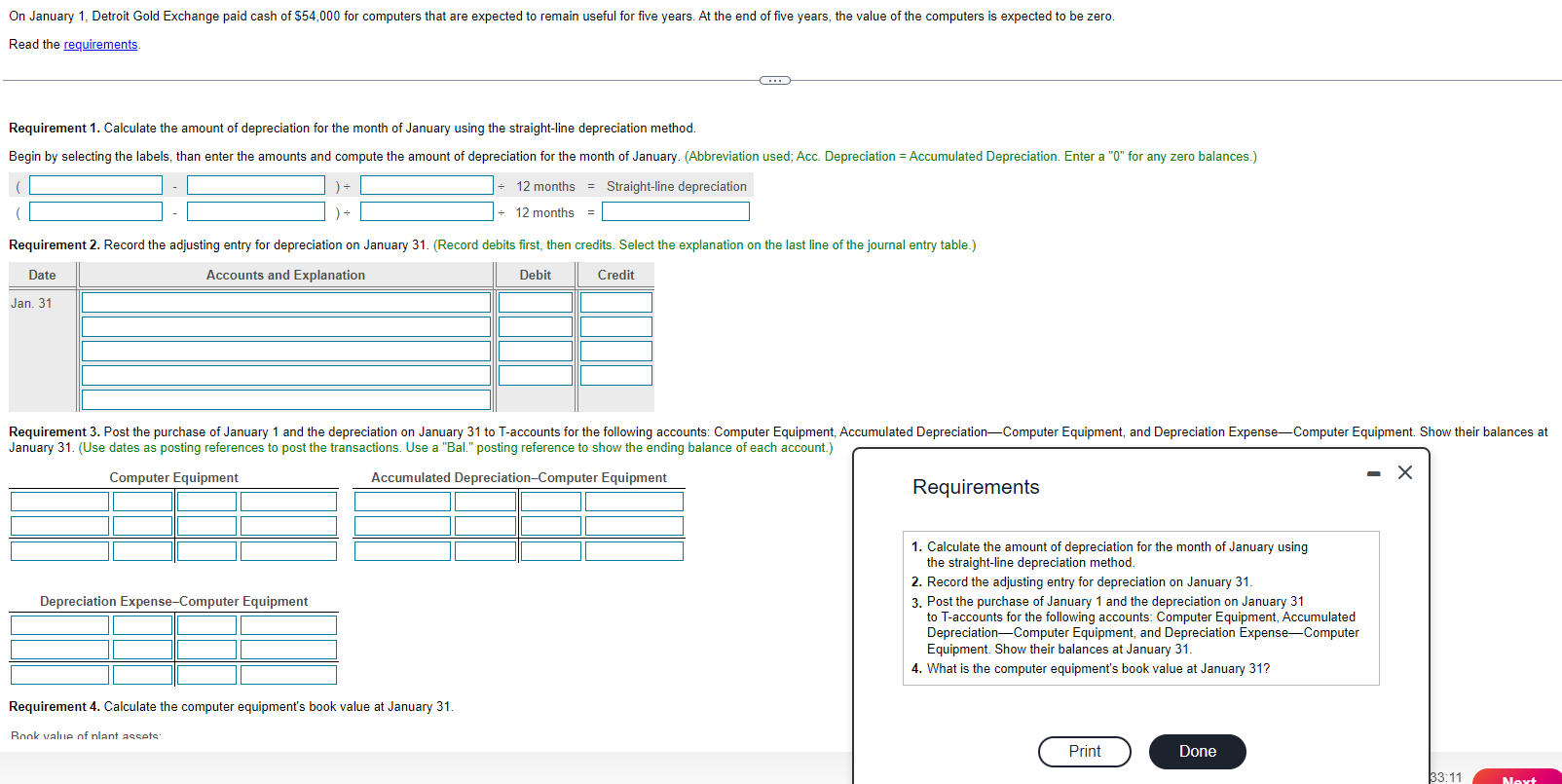 Solved Read the requirements.Requirement 1. ﻿Calculate the | Chegg.com