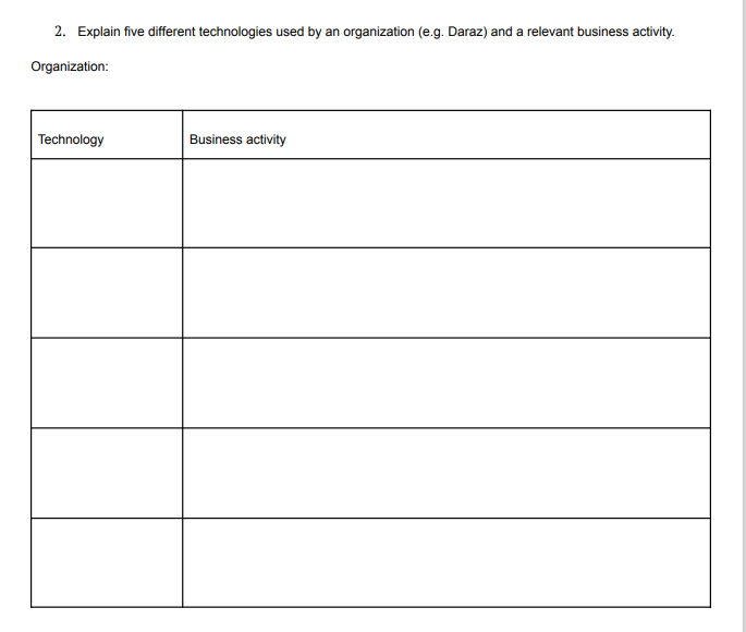 Solved 1. Explain various technologies that are used to | Chegg.com