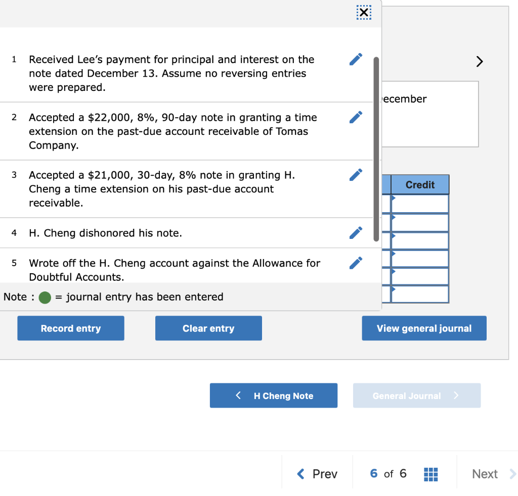 Solved December 13 Accepted a $28,000, 45-day, 4% note in | Chegg.com
