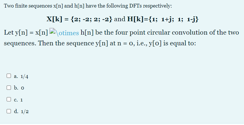Solved Two finite sequences x[n] and h[n] have the following | Chegg.com