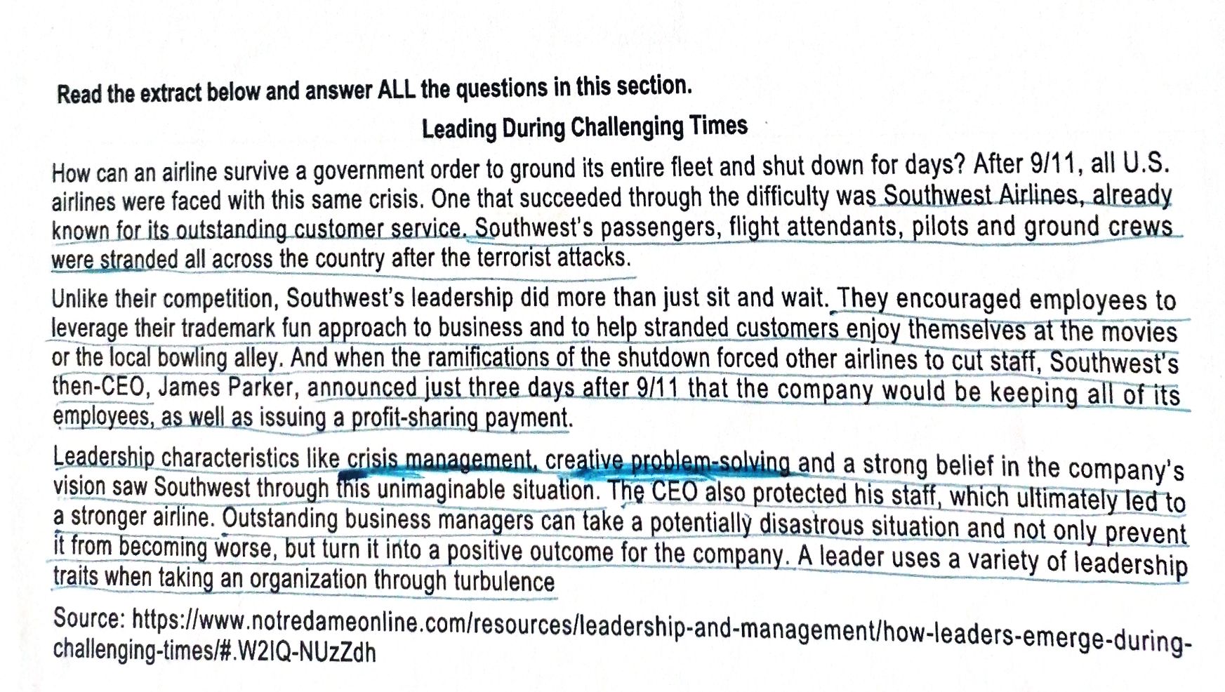Solved In view of the above abstract Assess how leadership | Chegg.com