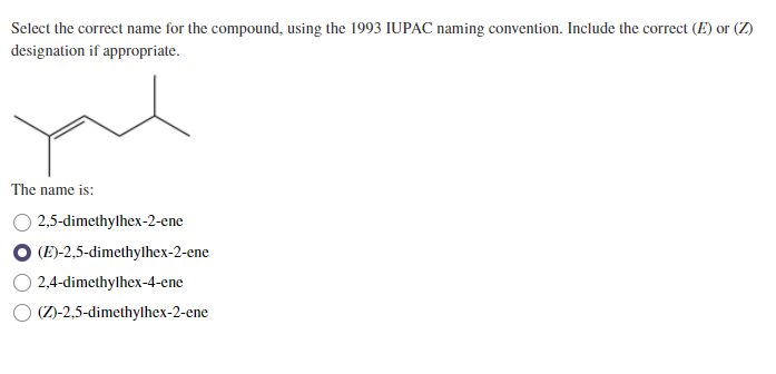 Solved Select the correct name for the compound, using the | Chegg.com