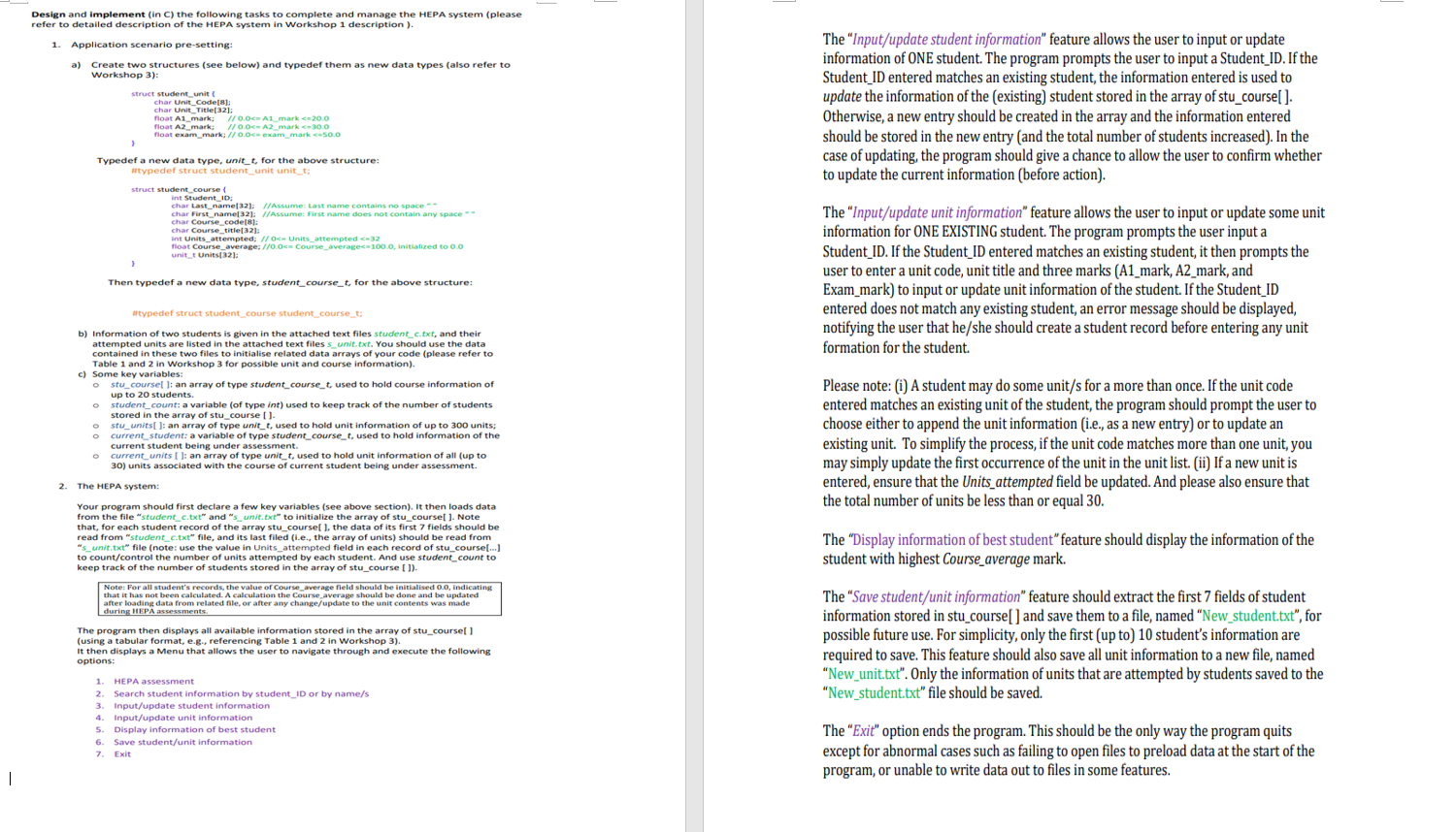 Solved The "Input/update student information" feature allows | Chegg.com
