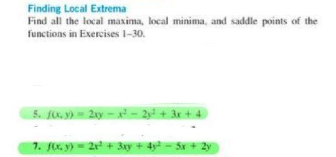 Solved Finding Local Extrema Find all the local maxima, | Chegg.com