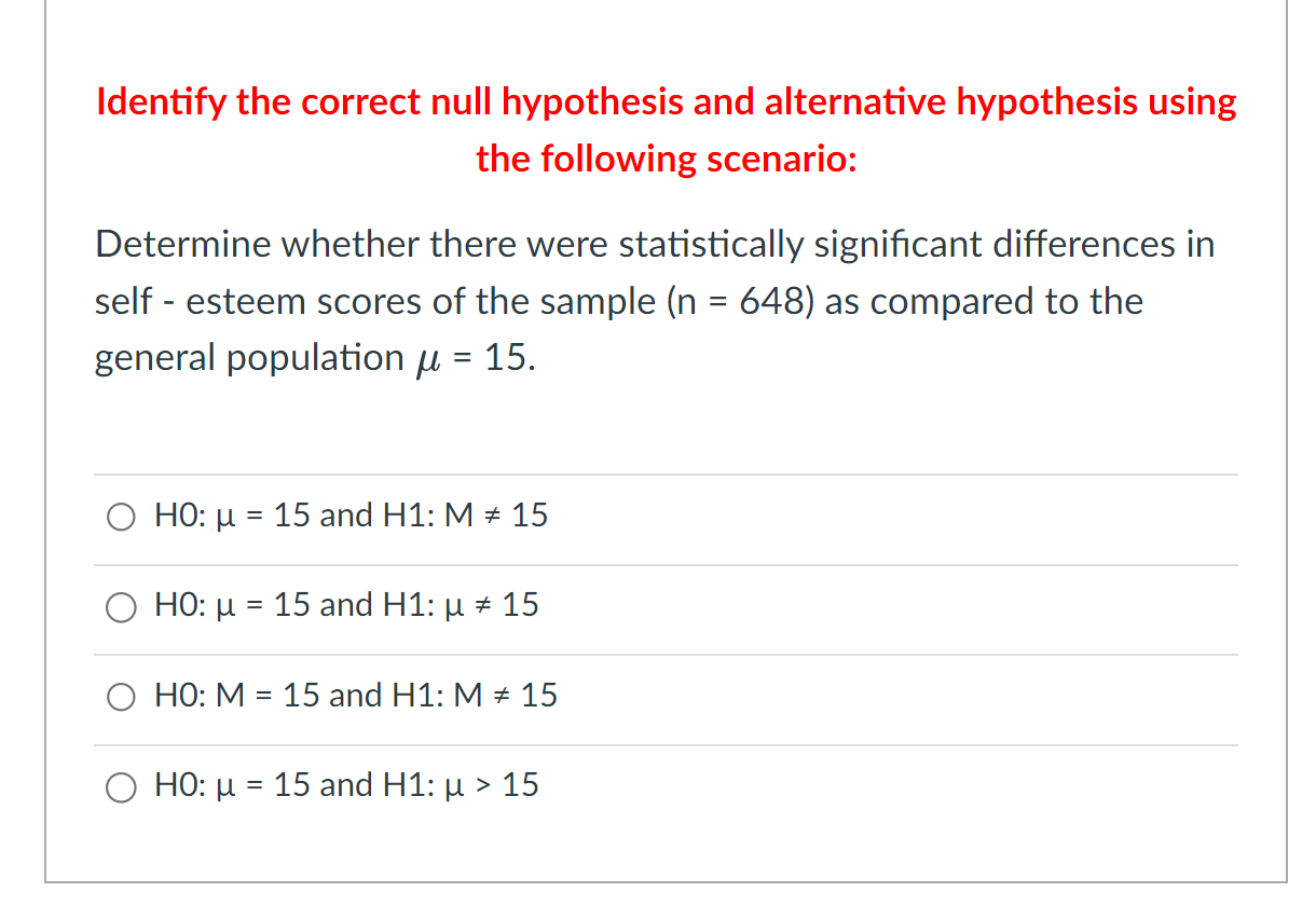 Solved Identify the correct null hypothesis and alternative | Chegg.com