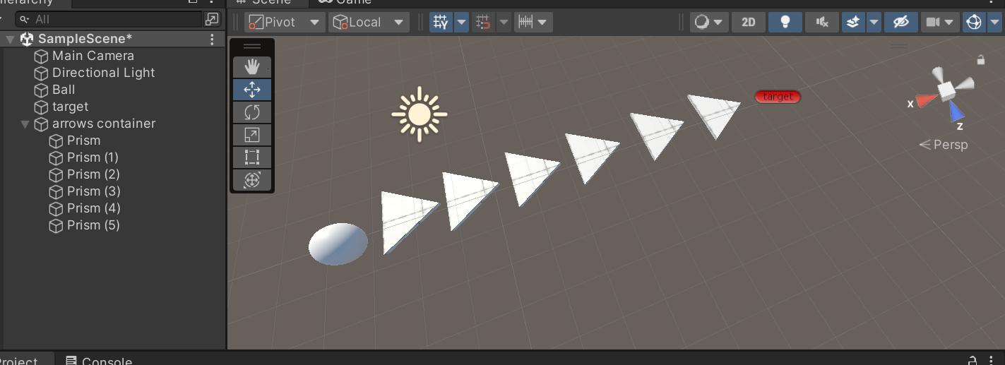 I have created triangles (arrows) using Unity | Chegg.com
