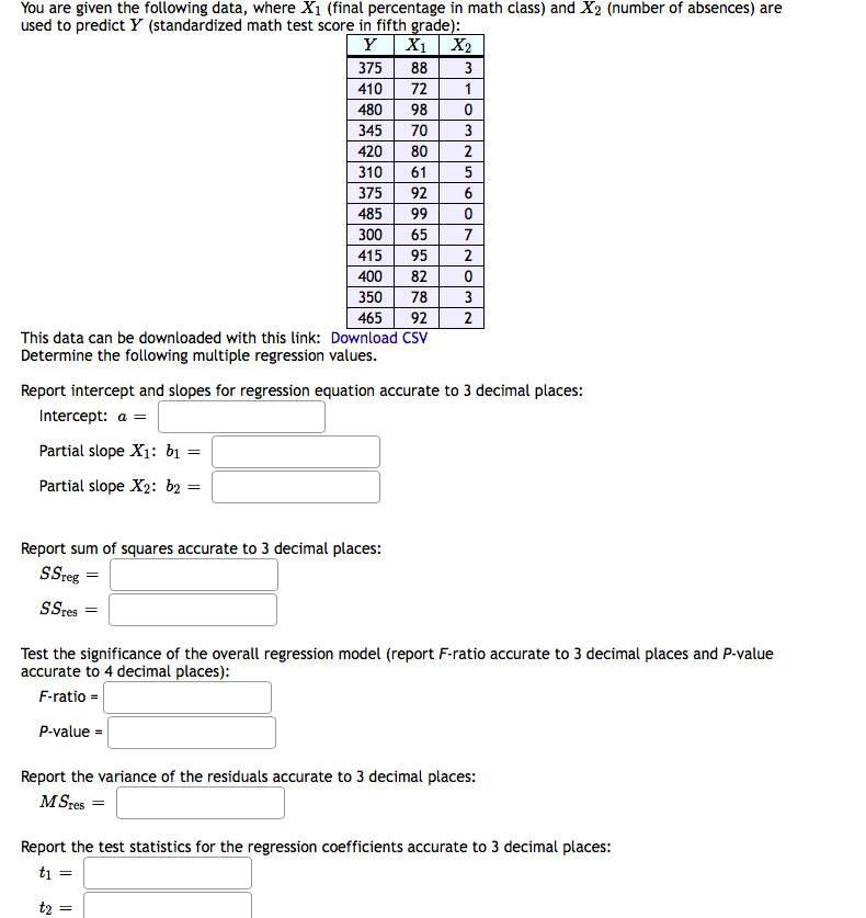 Solved 3 410 1 UN 0 You are given the following data, where | Chegg.com