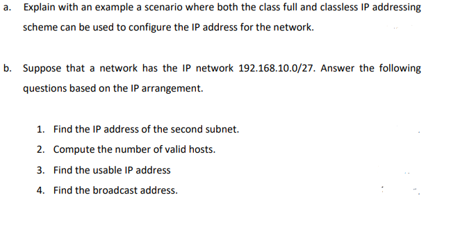 Solved a. Explain with an example a scenario where both the | Chegg.com