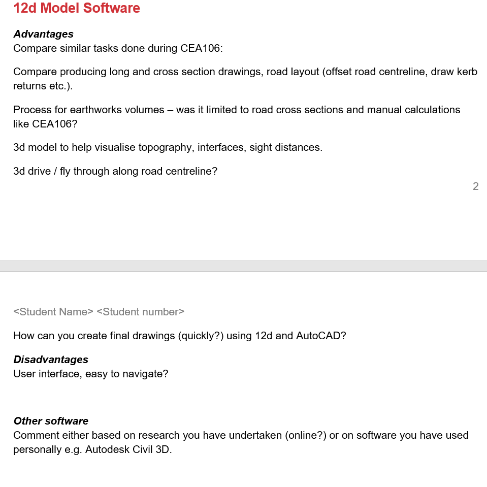 12d Model Software Advantages Compare similar tasks | Chegg.com