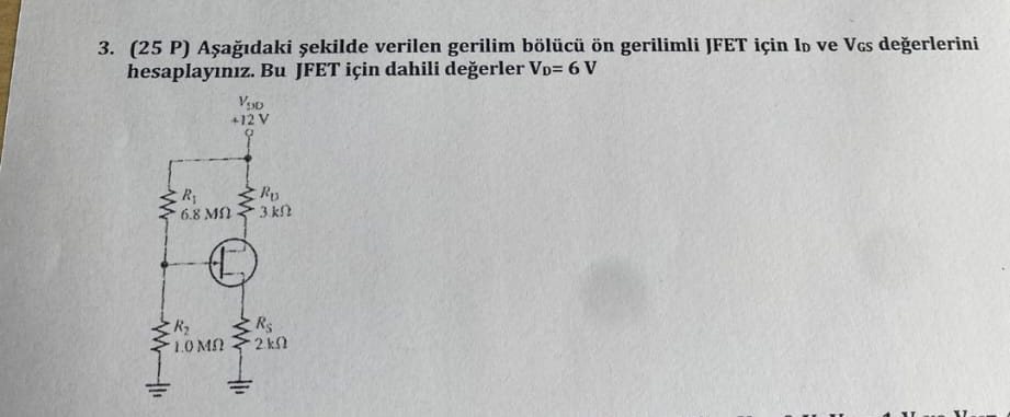 Solved (25 ﻿P) ﻿Aşağıdaki şekilde verilen gerilim bölücü ön | Chegg.com