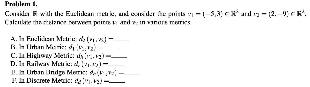 Solved Consider R with the Euclidean metric, and consider | Chegg.com