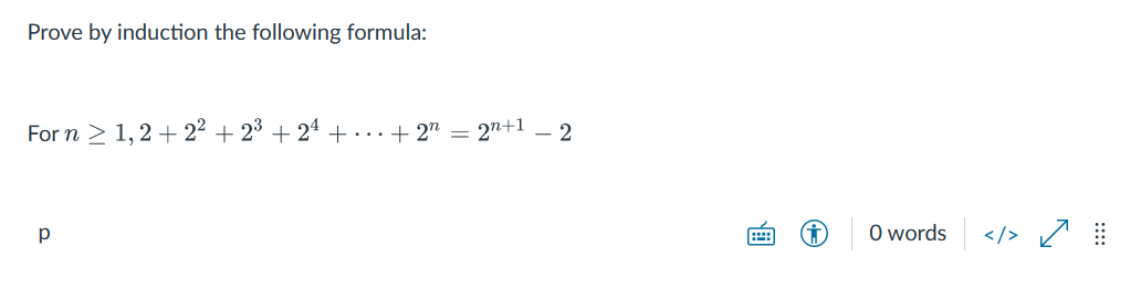 Solved Prove by induction the following formula: For | Chegg.com