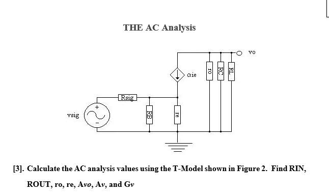 THE AC Analysis [3]. Calculate the AC analysis values | Chegg.com