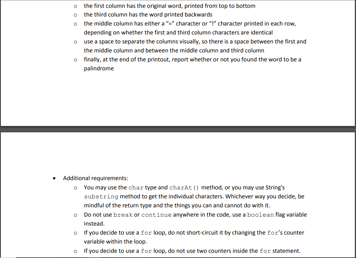 Solved 1) Prompt the user to enter a word or phrase to be | Chegg.com