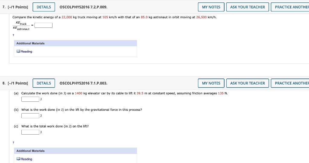 Solved ASK YOUR TEACHER PRACTICE ANOTHER 7. [-/1 Points) MY | Chegg.com