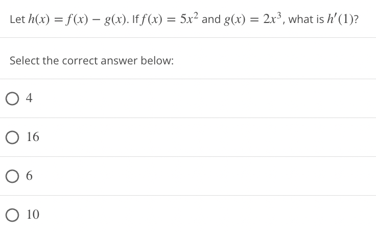 Solved If f'(-1) = -5, and g(x) = -4f(x), what is g'(-1)? Do | Chegg.com