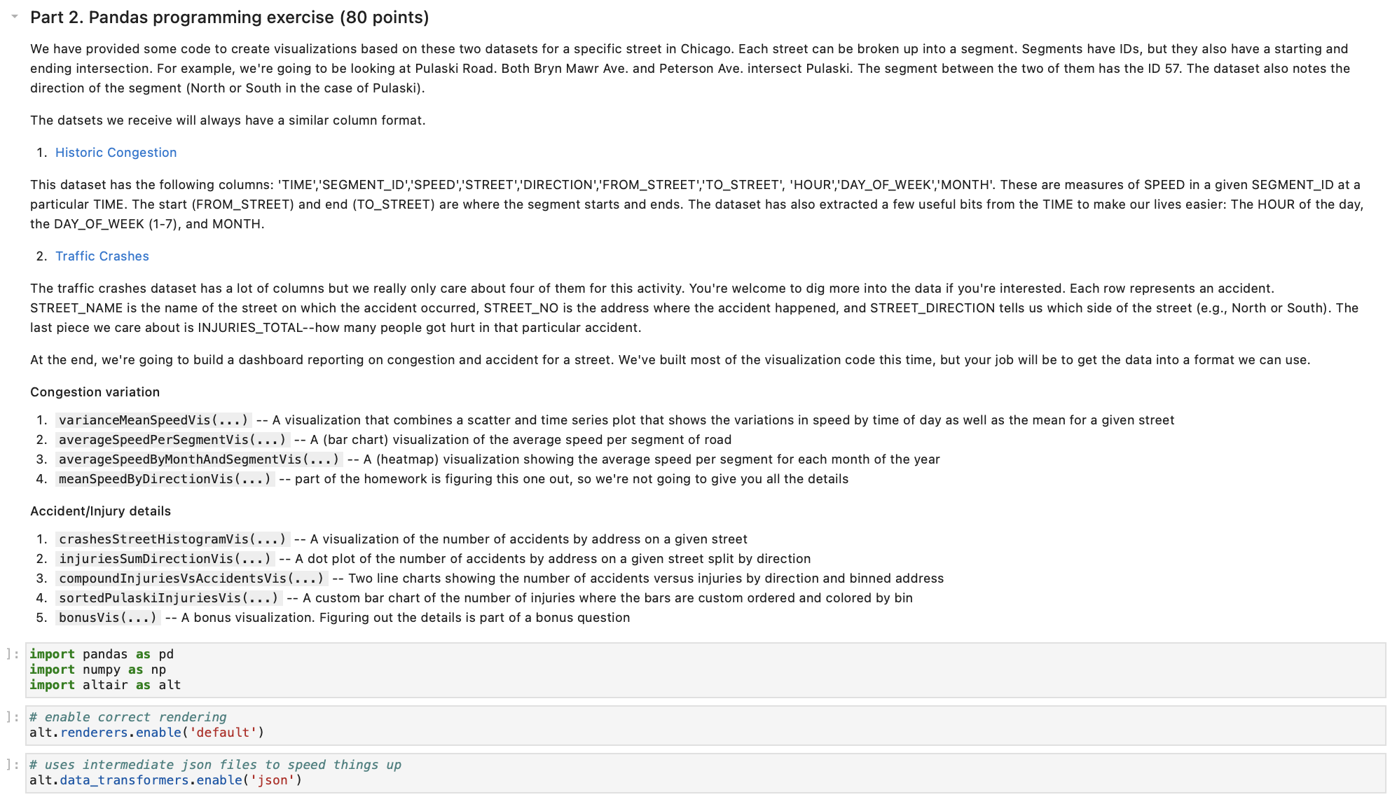 Solved Part 2. Pandas programming exercise ( 80 points) | Chegg.com