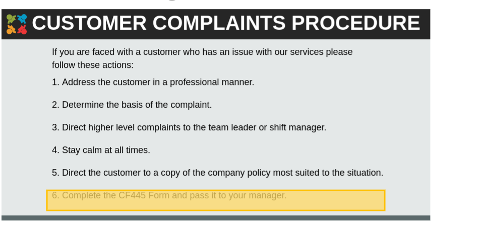 Solved CUSTOMER COMPLAINTS PROCEDUREIf you are faced with a | Chegg.com