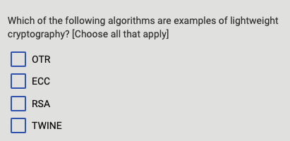 Solved Which of the following algorithms are examples of | Chegg.com