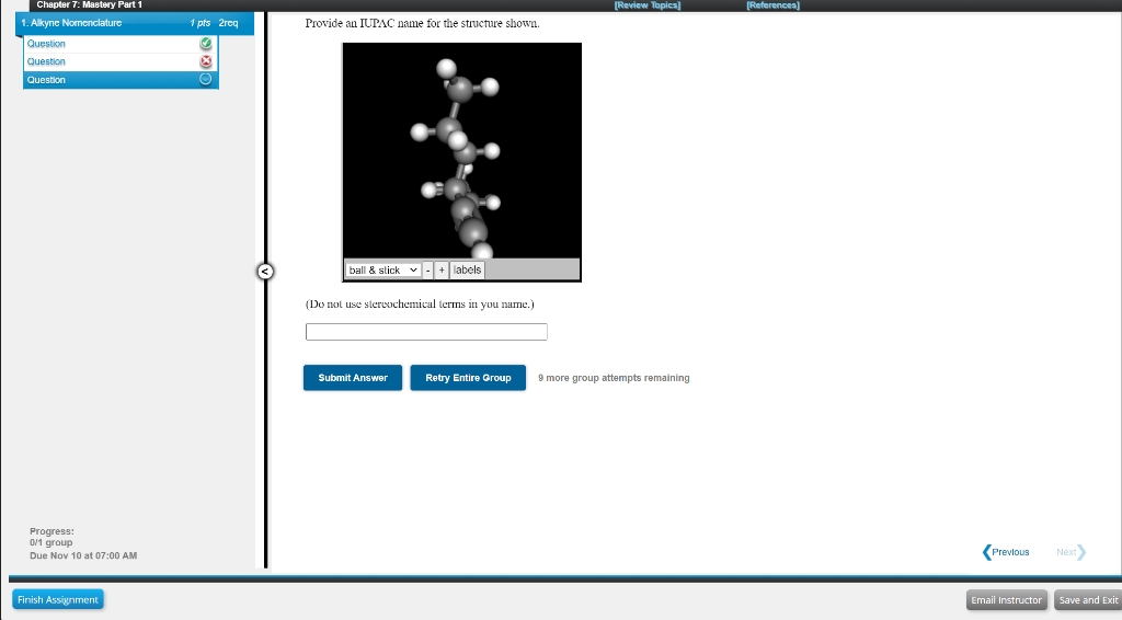 Solved [Review Topics [References) Chapter 7: Mastery Part 1 | Chegg.com