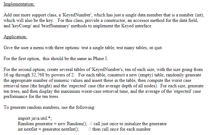 Solved Data Structure For this exercise, implement a Table. | Chegg.com