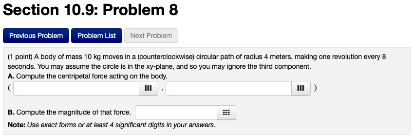 Solved Section 10.9: Problem 6 Previous Problem Problem List | Chegg.com