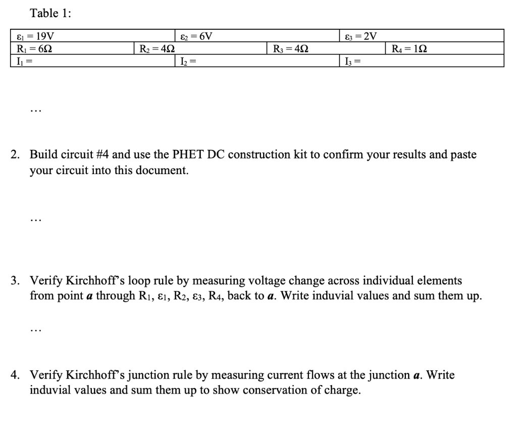 Solved R1 R3 a 12 R4 €1 €2 13 Iar 3 b Circuit #4 1. | Chegg.com