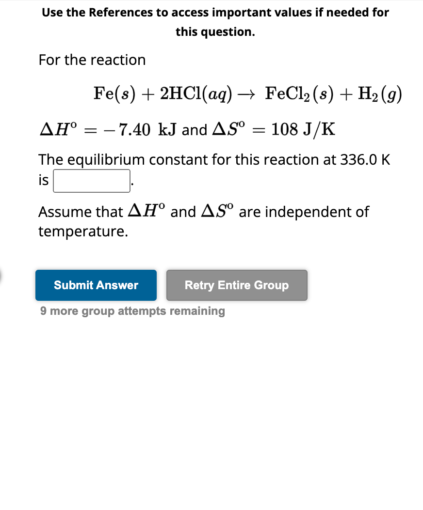 Solved Use the References to access important values if | Chegg.com