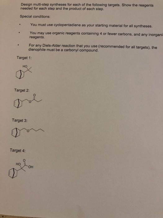 Solved Design multi-step syntheses for each of the following | Chegg.com