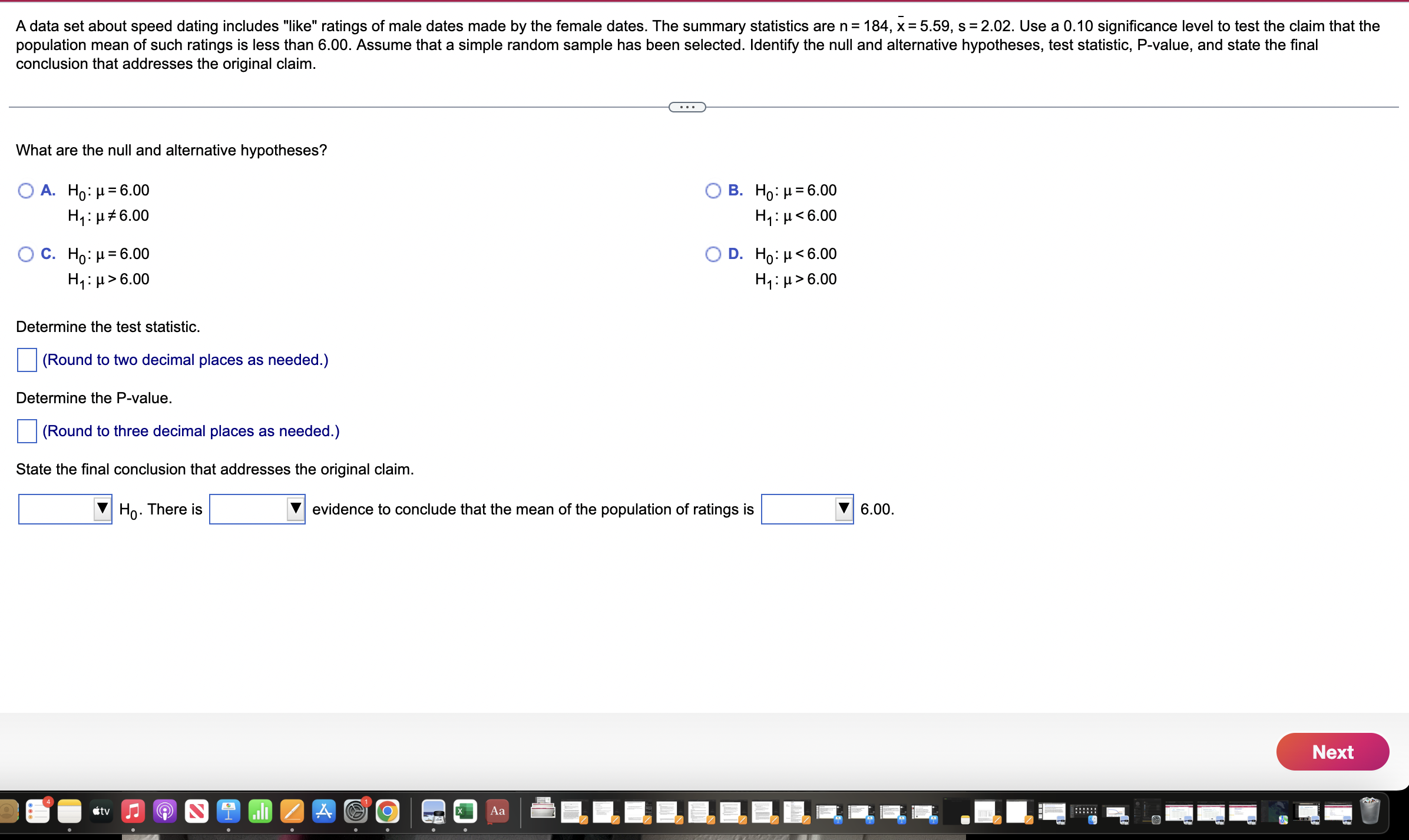 Solved The options for the last question are reject or fail | Chegg.com