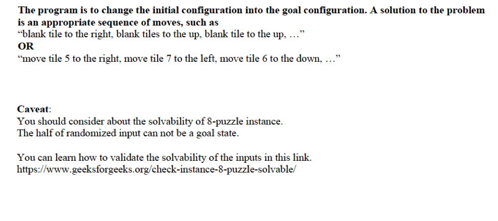 1 8 Puzzle Problem A Search Algorithm Is Required 