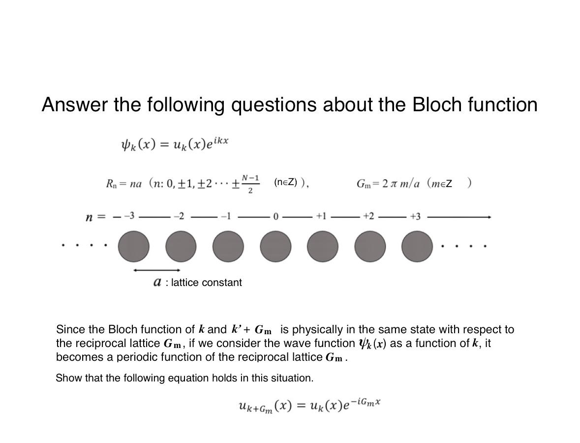 Answer the following questions about the Bloch | Chegg.com