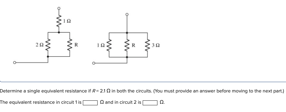 Solved Determine a single equivalent resistance if R=2.1Ω in | Chegg.com