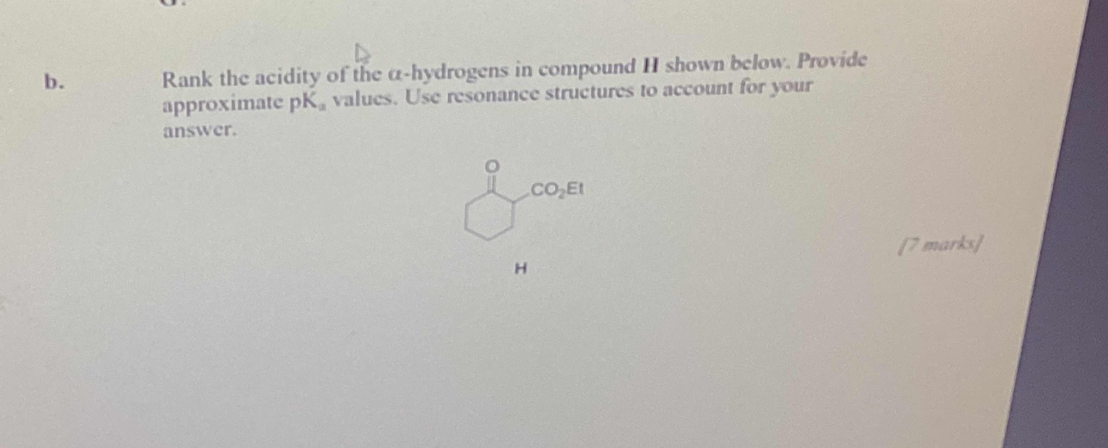 Solved rank the acidity of the following from most to least | Chegg.com