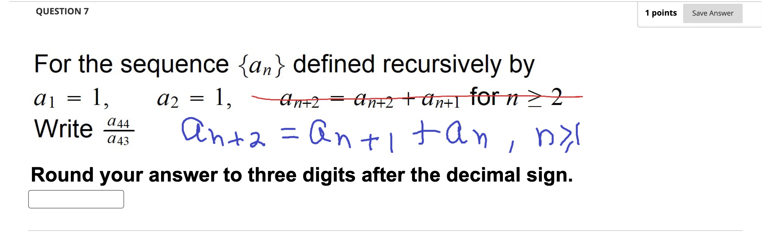 Solved For the sequence \\( \\left\\{a_{n}\\right\\} \\) | Chegg.com