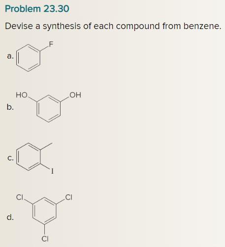Solved Problem 23.30 Devise a synthesis of each compound | Chegg.com