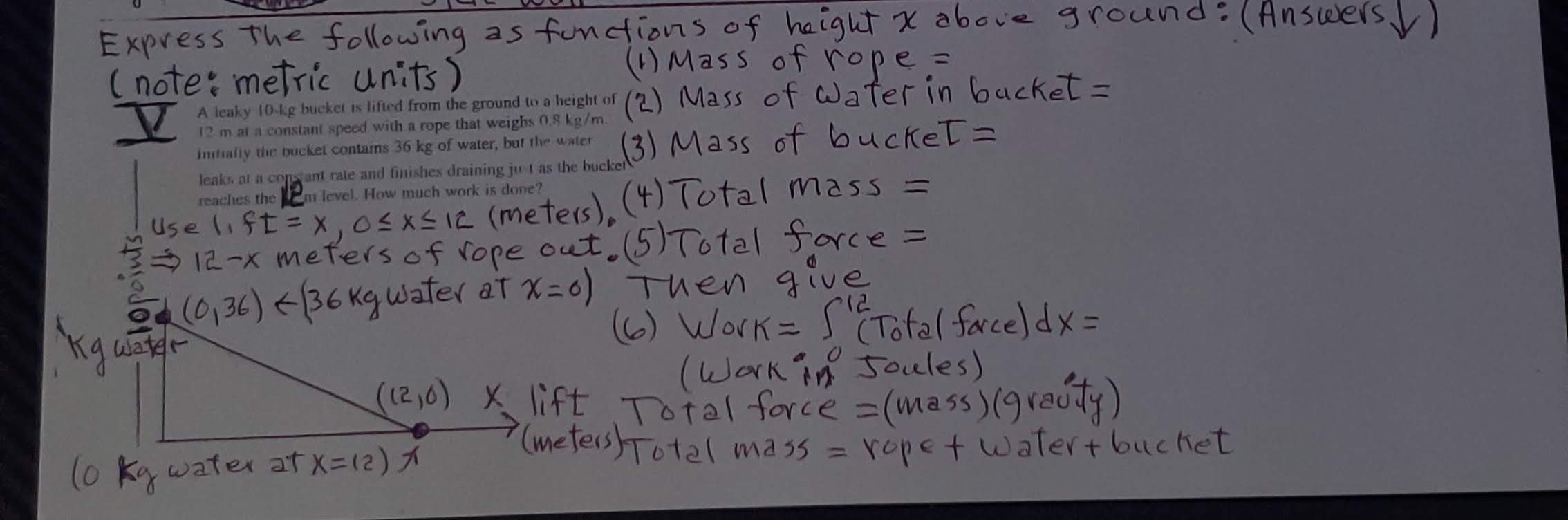 Solved 12 m at a constant speed with a rope that weighs 0.8 | Chegg.com