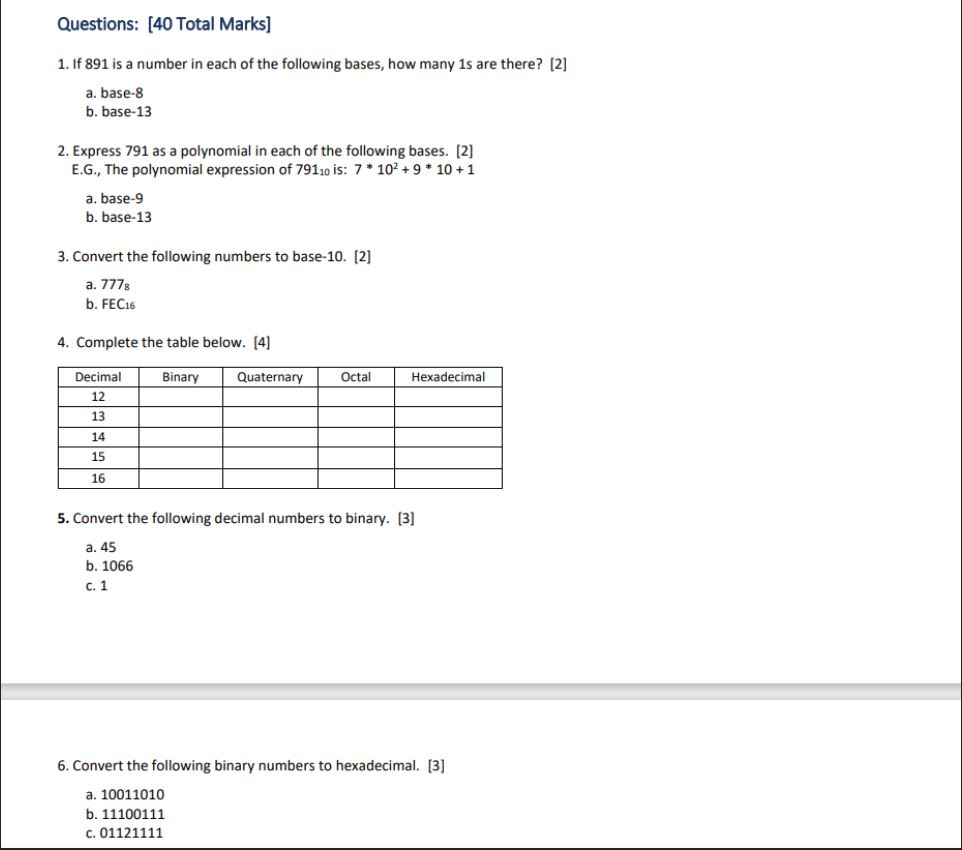 Solved Questions 40 Total Marks 1 If 891 Is A Number In Chegg solved-questions-40-total-marks-1-if-891-is-a-number-in-chegg