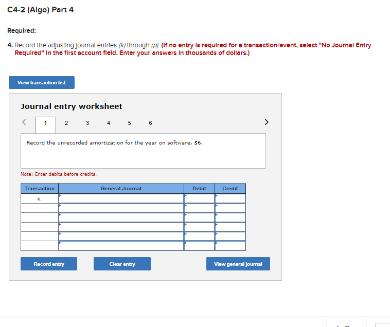 Solved Required Information C4-2 (Algo) From Recording | Chegg.com