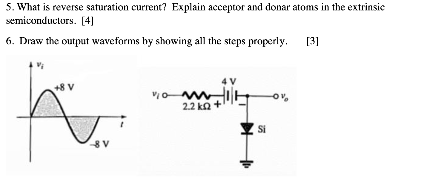 Solved 5. What is reverse saturation current? Explain | Chegg.com